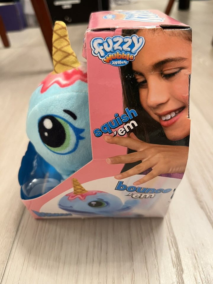 Sprinkles the Narwhal Fuzzy Wubble Jigglers toy Squishy Filled Pets ...