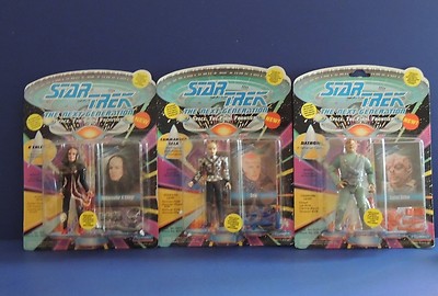 STAR TREK 3 ACTION FIGURE LOT DATHON, SELA, K EHLER, SKY BOX CARD | eBay