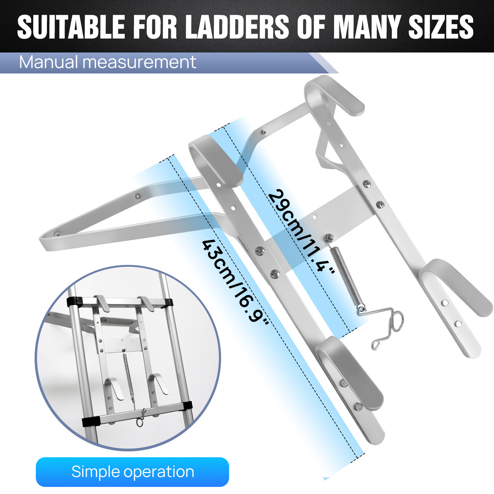 HEAVY DUTY Ladder Stand Off - V shape - Corner Ladder Stay Safe ...