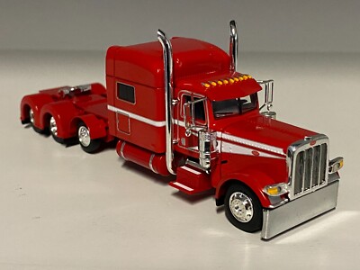 1/64 DCP RED PETERBILT 389 70" BUNK 320" FRAME (6 12" long) W/ TAG AXLE ...