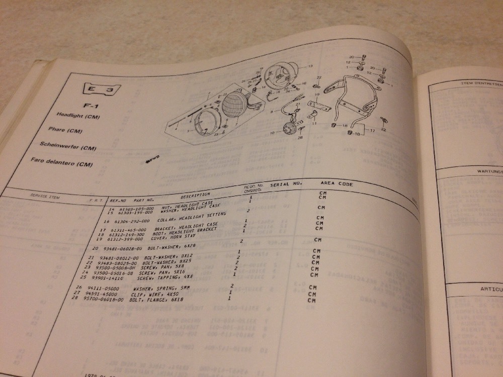 Honda CM200T CM200 T CM 200 parts list liste catalogue pièce détachée ...