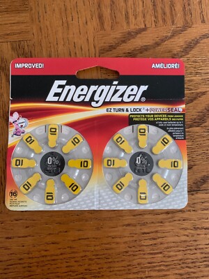 Energizer EZ Lock And Turn Powerseal Batteries Size 10 | eBay