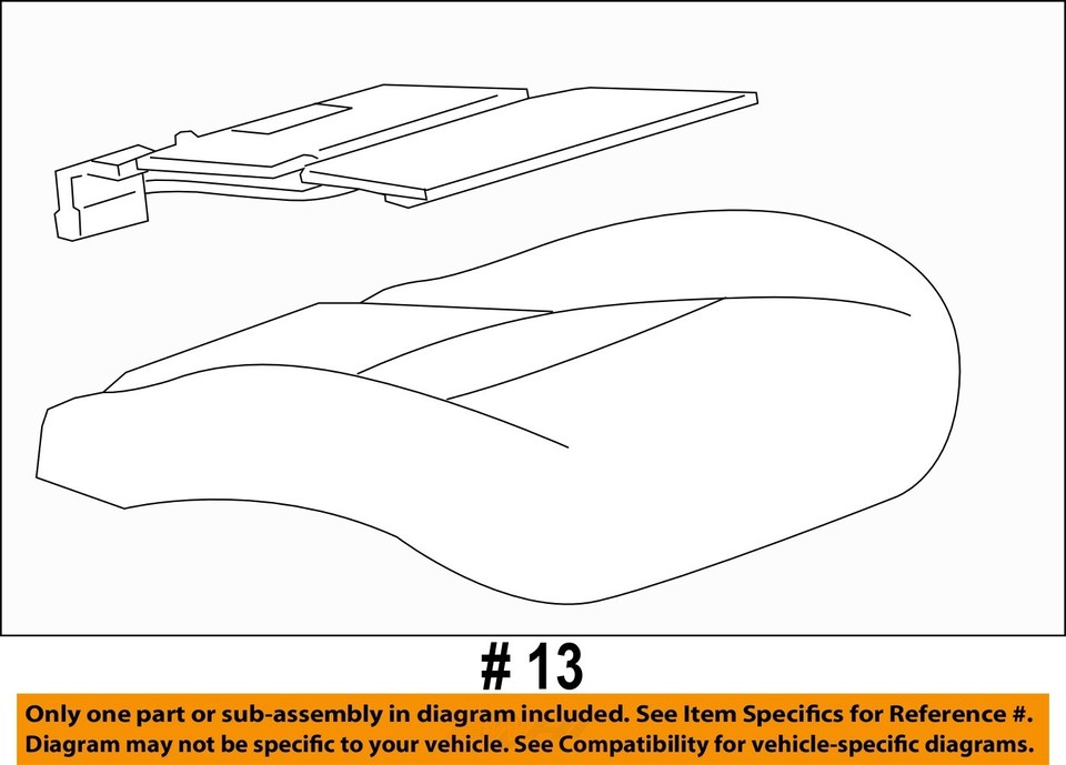 GM OEM 13-15 Volt Passenger Seat Components-Seat Cushion Pad 22968437 ...