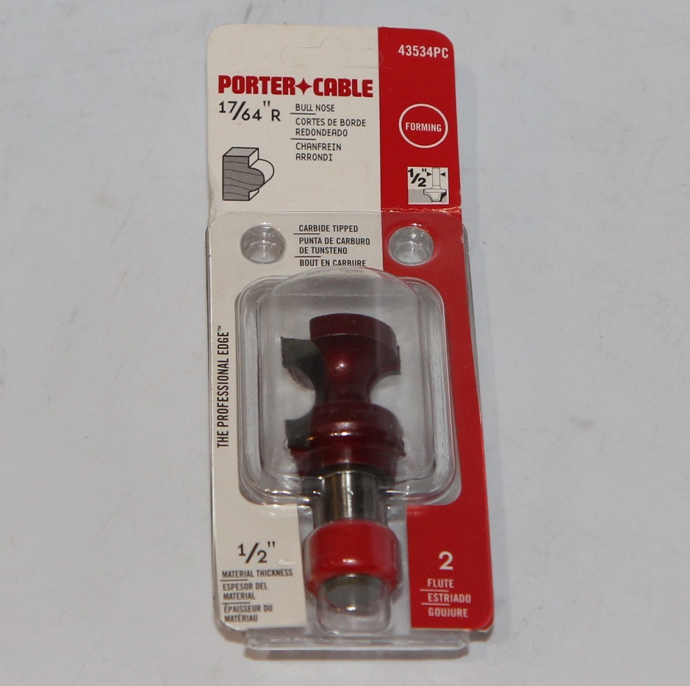 Bull Nose Router Bit Porter Cable 43534PC 17/64" Radius 1/2" Shank | eBay