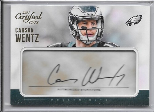 2017 Carson Wentz Autograph /49 Certified Cuts Football Card ...