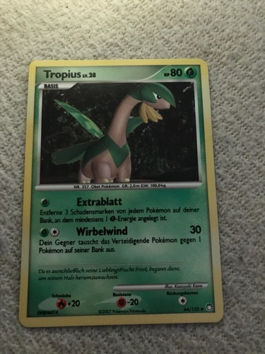 Pokemon Karte Tropius Lv.28 64/123 | eBay