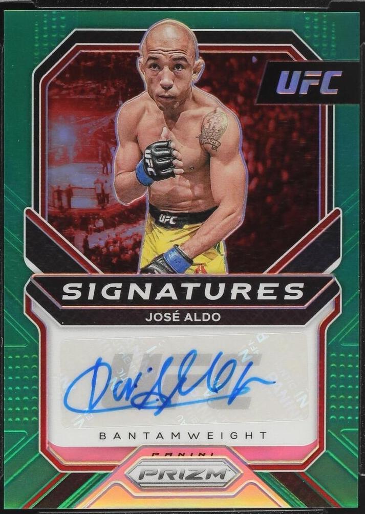 2021 Panini Prizm UFC - Signatures Jose Aldo #SG-JAD Green Prizm (AU ...