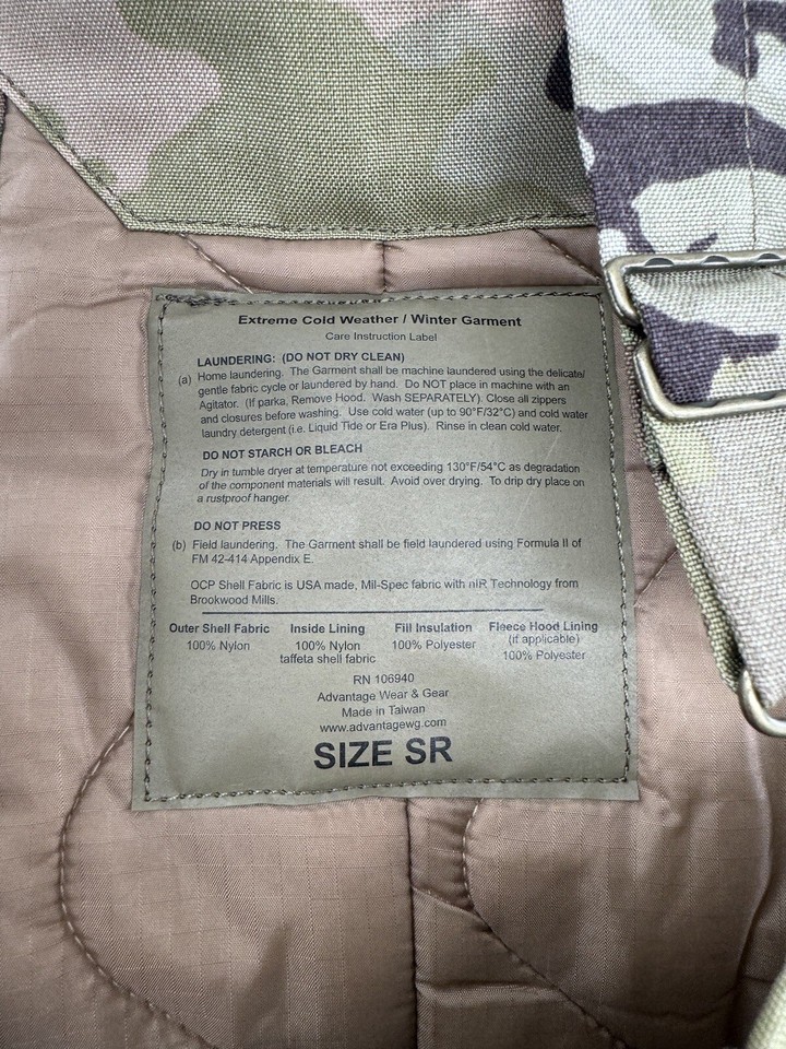Advantage Wear Gear Maintainer Extreme Cold Weather Overalls MultiCamo ...