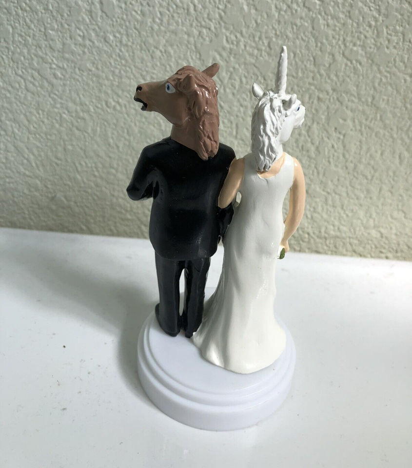 Unicorn and Horse Wedding Cake Topper by Archie McPhee 6.25 inches tall ...