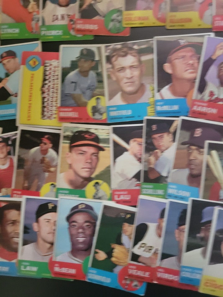 1963 Topps Baseball Set Builder Lots - 100 Different Vintage Cards | eBay