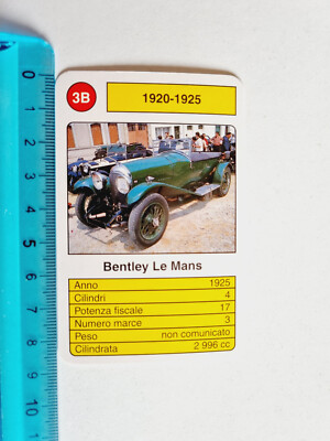 Bentley le Mans Card Rare Cards from Game Auto D'Epoca Original New | eBay