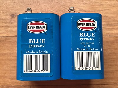 Vintage Ever Ready Battery Pj996 6V Display Only x2 | eBay