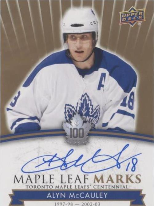 2017 Upper Deck Toronto Maple Leafs Centennial - Maple Leaf Marks Alyn ...