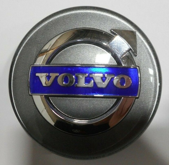 Volvo wheel center caps hubcap part # 31471435, OEM, Silver/Chrome/Blue ...