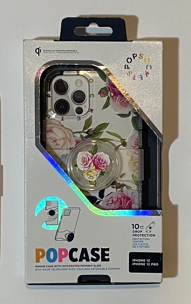 PopSockets PopCase PopGrip Slide Series Case iPhone 12 & 12 Pro Floral Roses | eBay