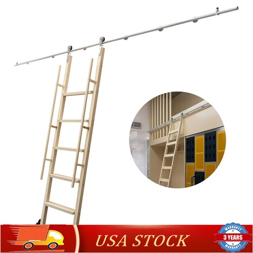 10 ft Stainless Rolling Ladder Hardware Rolling Library Ladder Track ...