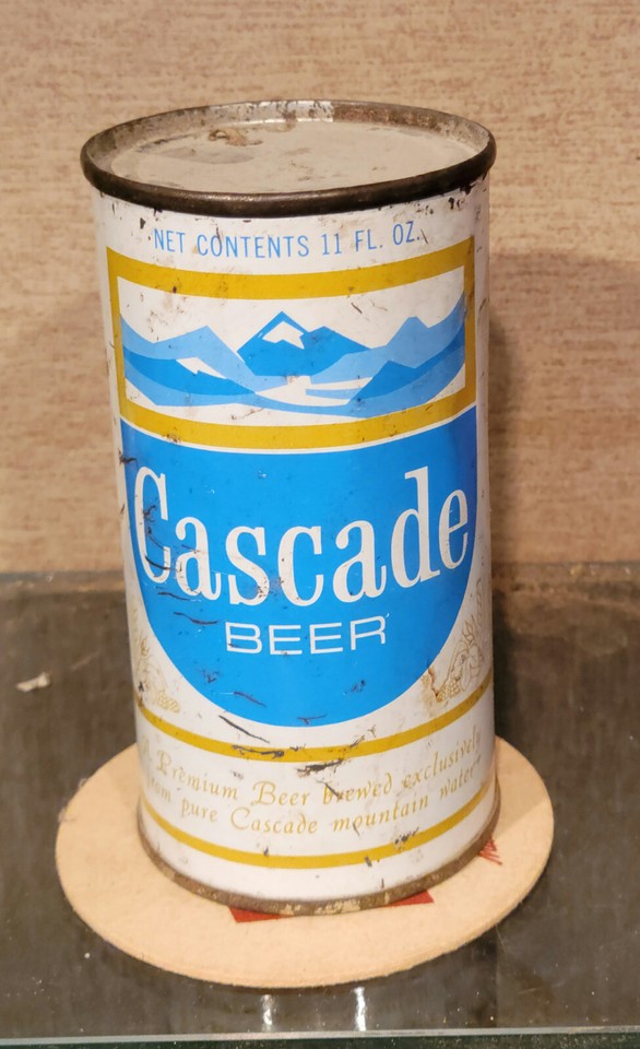 1959 11 OUNCE CASCADE STEEL FLAT TOP BEER CAN BLITZ WEINHARD PORTLAND ...