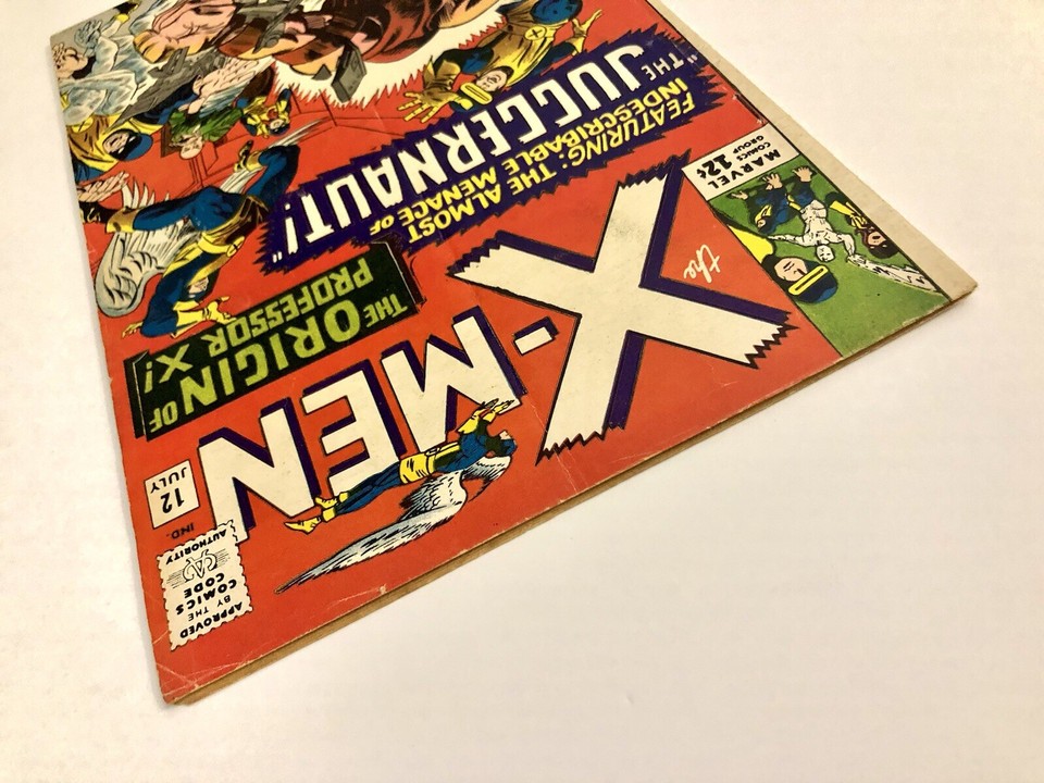 X-MEN #12 1965 MARVEL KEY 1st JUGGERNAUT VG to VG-Fine- CPics Clean ...
