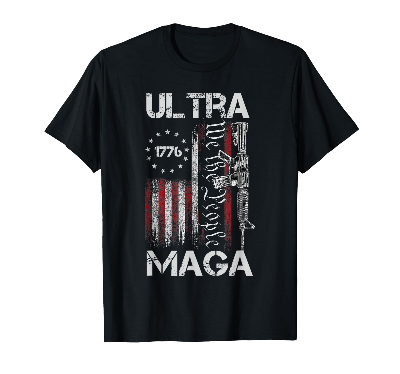Vintage USA Flag Ultra Maga Gun USA 4th Of July Trump 2024 T-Shirt | eBay
