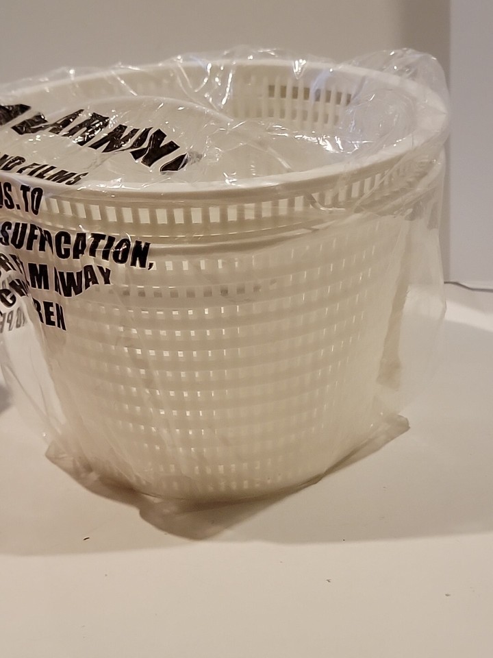 2 Swimming Pool Plastic Skimmer Replacement Baskets, Skim Remove Leaves ...