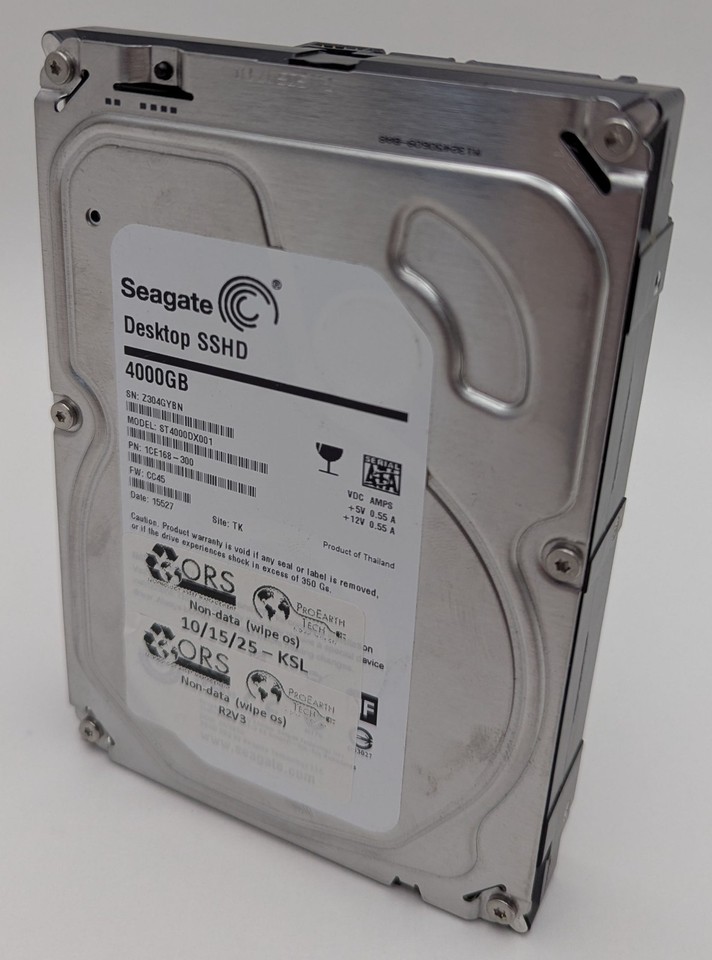 Seagate Desktop SSHD 4TB 3.5" SATA III Solid State Hybrid Drive NAND ...