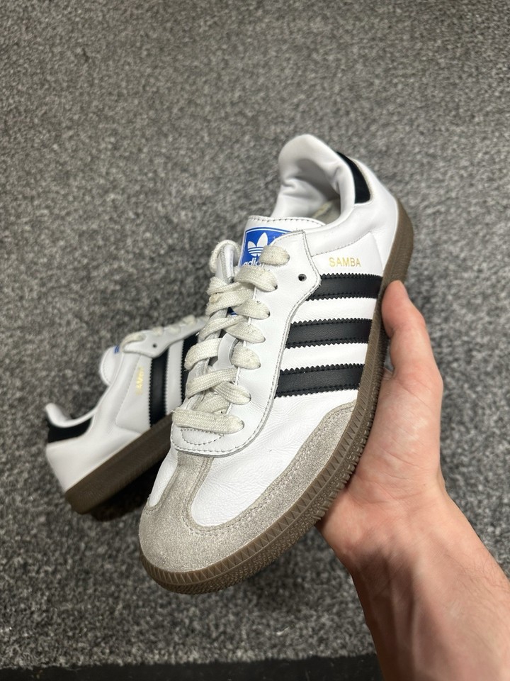 Adidas Samba | White/Black | UK8 | Fast shipping | 626 | eBay UK