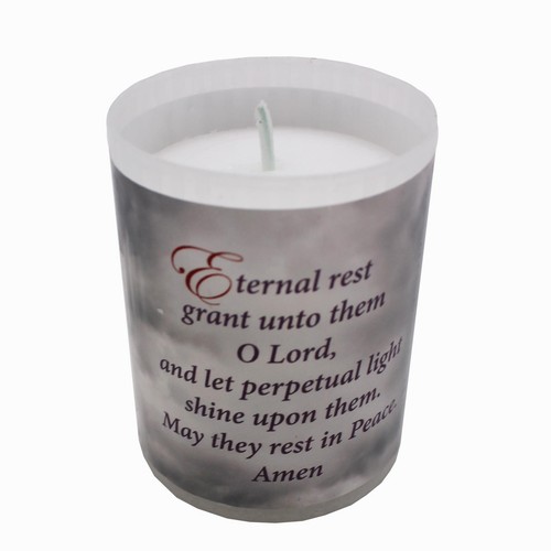Candle In Loving Memory 24 hour Burn Time Cross Image | eBay
