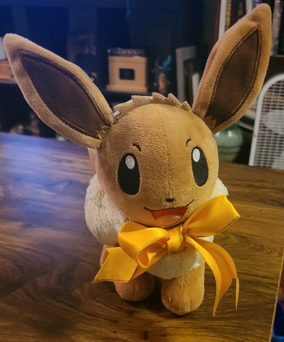 Pokemon Eevee Plush Winter Holiday Edition Yellow Bow 8” 2021 | eBay