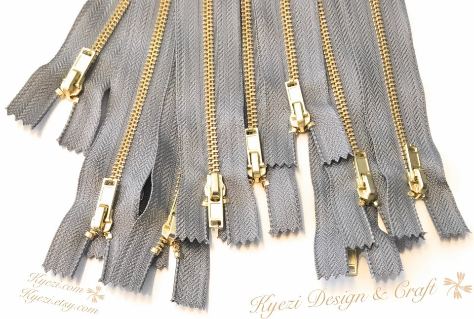 3 5 10 pcs Metal Teeth Closed End Zippers -10",12",14",16" inch zipper ...