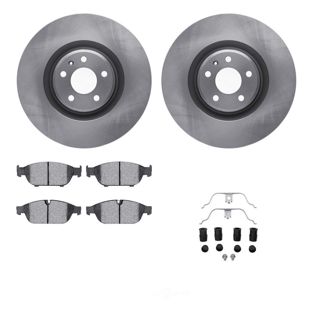 Disc Brake Kit-Rotors with 5000 Advanced Brake Pads includes Hardware ...