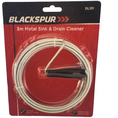 3M /10' Long Drain Unblock Sink Snake Kitchen Waste Pipe Bathroom ...