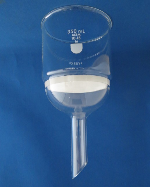 PYREX Glass 350ml ASTM 10-15 M Fritted Disc Buchner Filter Funnel 36060 ...