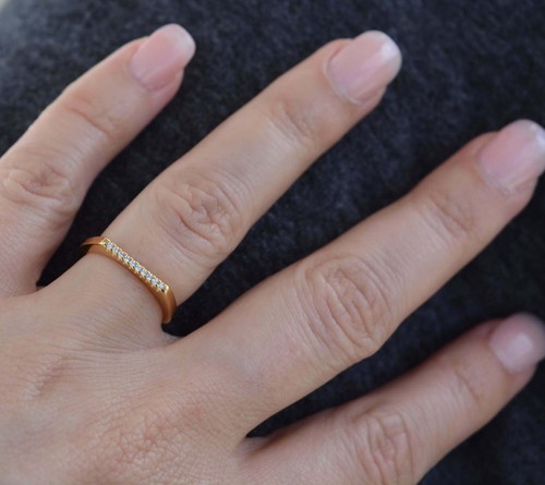 1Ct Round Simulated Diamond Knuckle Design Engagement Ring Yellow Gold ...