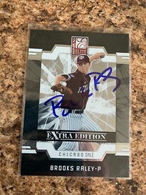 Brooks Raley Signed 2009 Panini Elite Extra Edition Auto Chicago Cubs ...