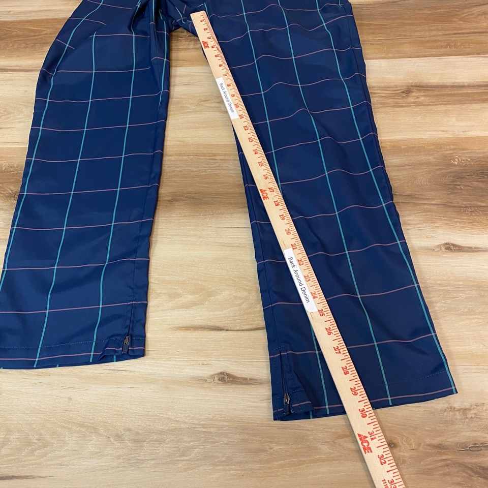 Bonobos Maide Pants Mens 32 x 30 Plaid Navy Blue Golf Chino Straight Performance | eBay