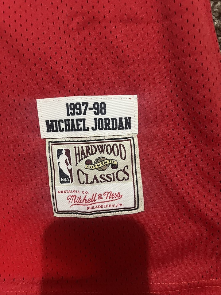 100% Authentic Michael Jordan Mitchell Ness 97 98 Bulls Jersey Size 48 ...