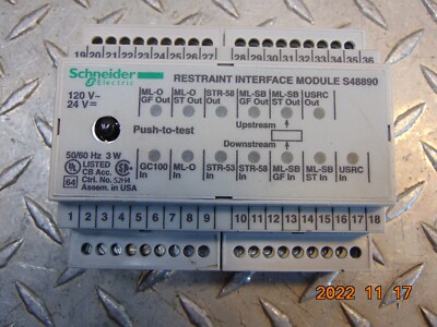 SCHNEIDER S48890 REV 04 RESTRAINT INTERFACE MODULE - FREE SHIPPING | eBay
