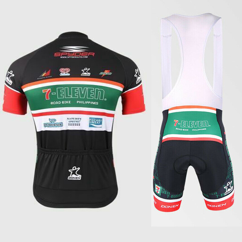 Retro 7 eleven Cycling Jersey Bib Short Set Cycling Jersey Cycling Bib ...