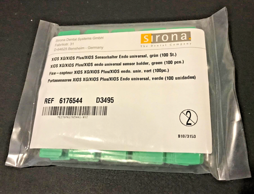 100 Sirona XIOS PLUS Intraoral Sensor Holder Tabs Universal GREEN ...