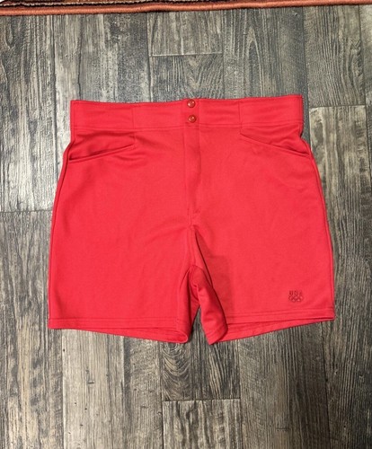 Vintage 80s Olympic Bike Brand Collab Mens Large Knit Coaches Shorts ...