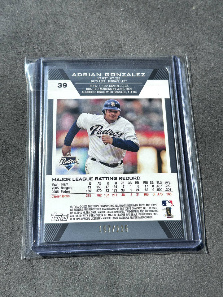 Adrian Gonzalez/Marcus Giles 2007 Topps Co-Signers Gold 197/225 | eBay