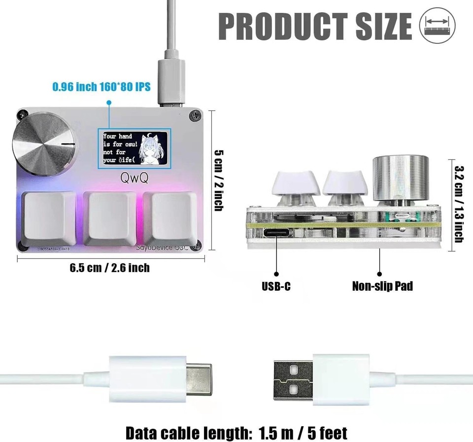 Sayodevice Osu O3c Rapid Trigger Hall Switches Magnetic Linear Switches ...