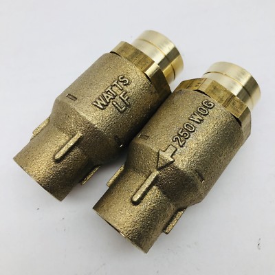 LOT OF 2 BRONZE MAXI FLO CHECK VALVES 250 WOG 1/4" X1/2" | eBay