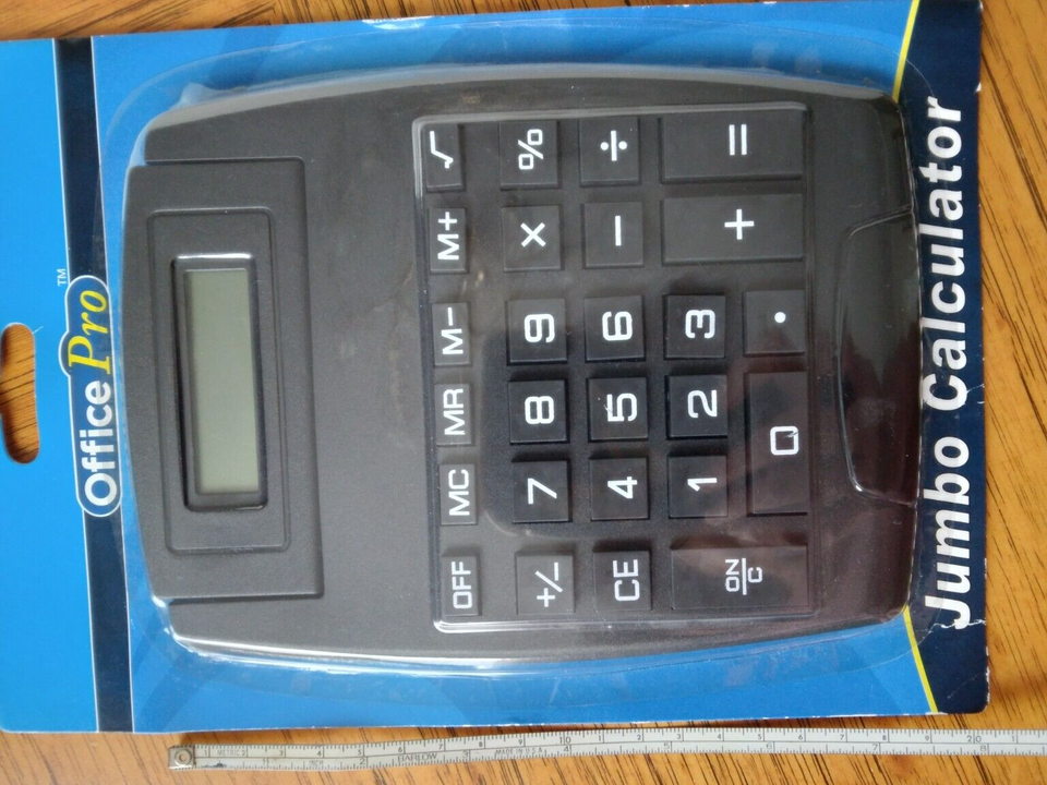 Office Pro Jumbo Calculator Large Digit Display + Keys New / Sealed | eBay