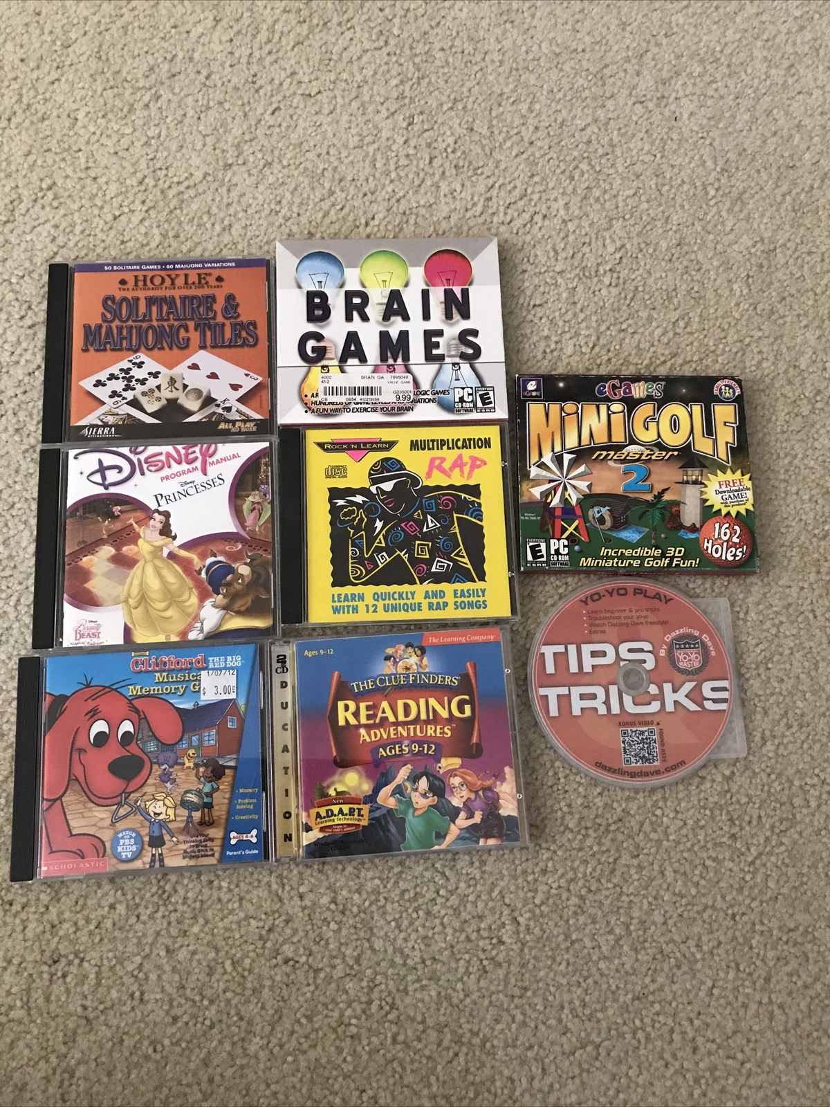 Lot of 8 PC Games and Learning Kids CD's - 1 sealed, 7 open | eBay
