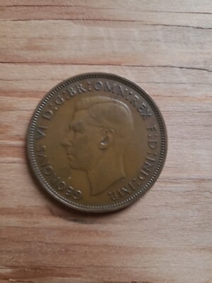 1946 HALF PENNY GEORGIVS VI D G BR OMN REX F D IND IMP | eBay
