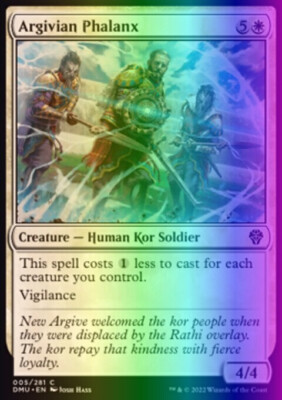 MTG Magic the Gathering Argivian Phalanx (5/516) Dominaria United LP ...