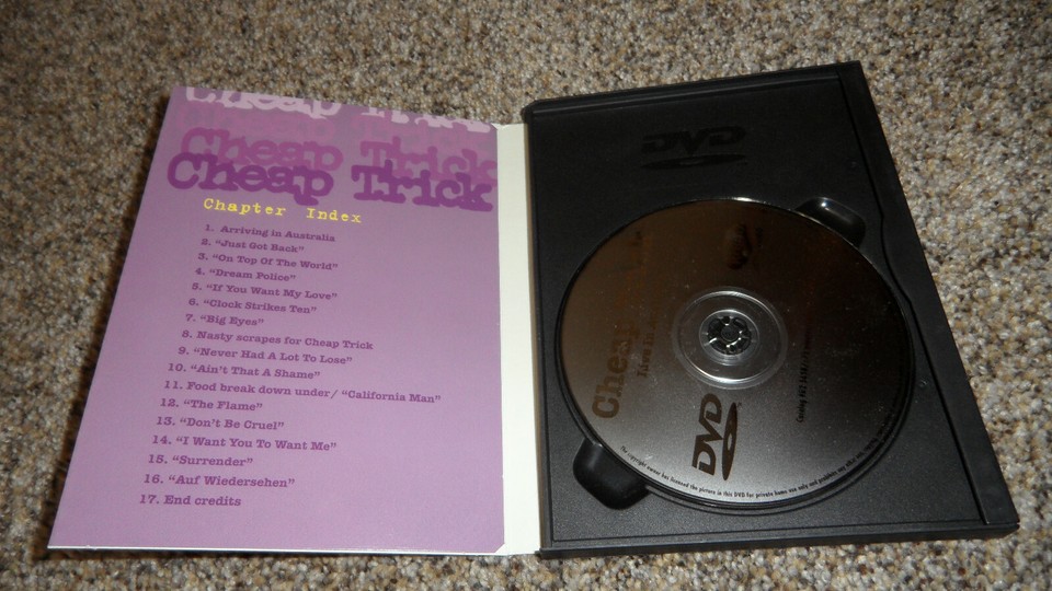 Cheap Trick: Live in Australia (DVD, 1999) - GOOD - 80's Popular Rock ...
