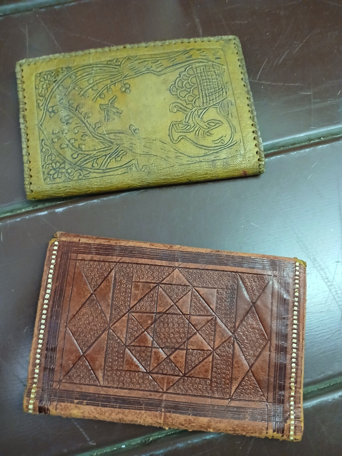 Antique Vintage Early Mid Century Leather Wallets Bi… - Gem