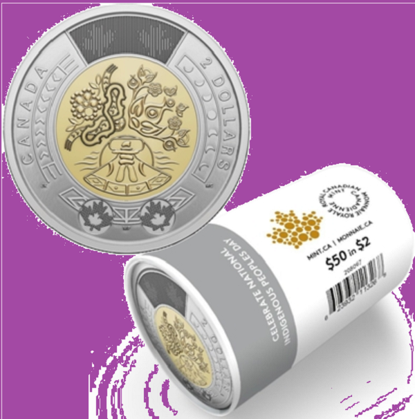 Set 2023 Canada Indigenous Peoples Col & N-Col Two Dollar Toonie Coins ...